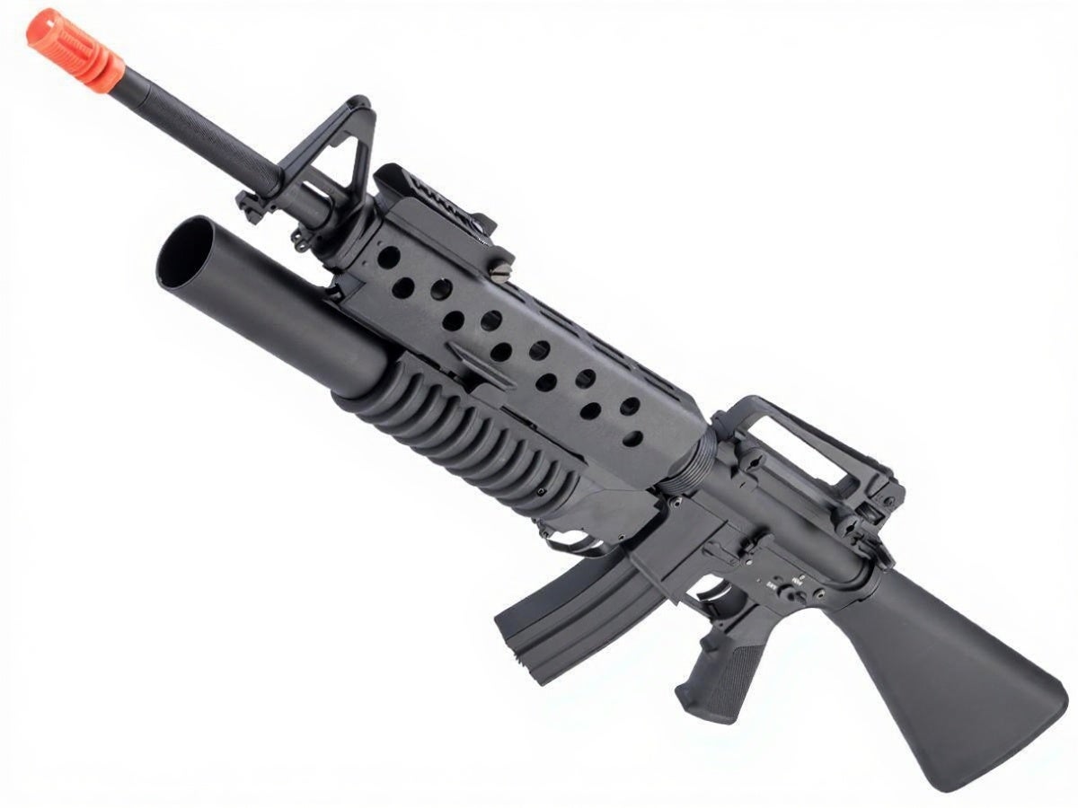 E&C Airsoft M16A4 Airsoft AEG Rifle w/ M203 40mm Airsoft Grenade Launcher | Dead End Outfitters