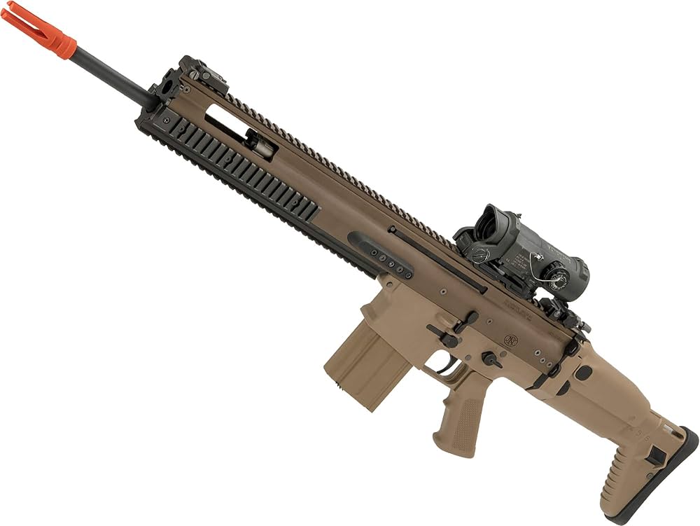Cybergun FN Herstal Licensed Full Metal SCAR Heavy Airsoft AEG Rifle by ...